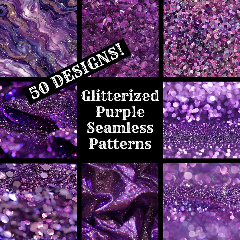 Purple Glitter Seamless Paper: Scrapbook Texture (digital Download) - Etsy