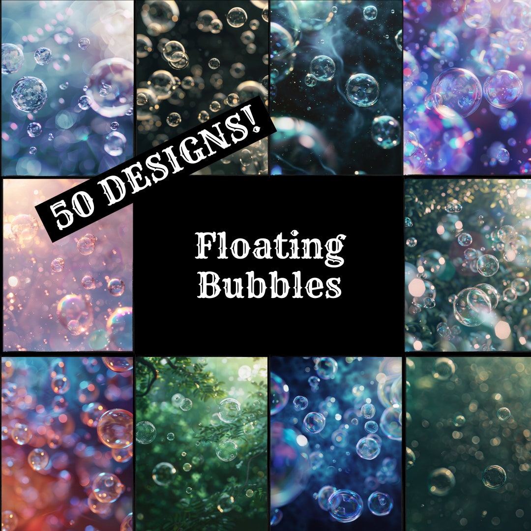 Floating Bubbles Journal Paper, Floating Bubbles Printable Paper ...