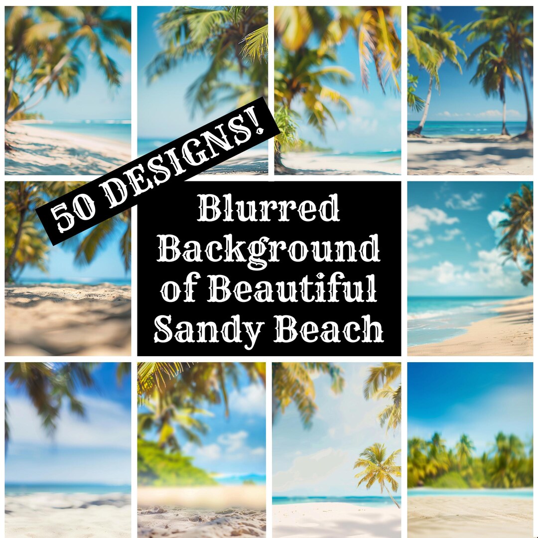 Beach Journal Paper: Blurred Sandy Backgrounds (PNG Digital Download ...