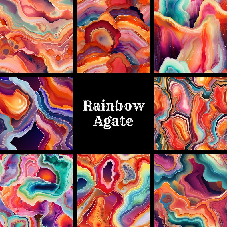Colorful Agate Seamless Digital Paper for Scrapbooking and Home Decor ...