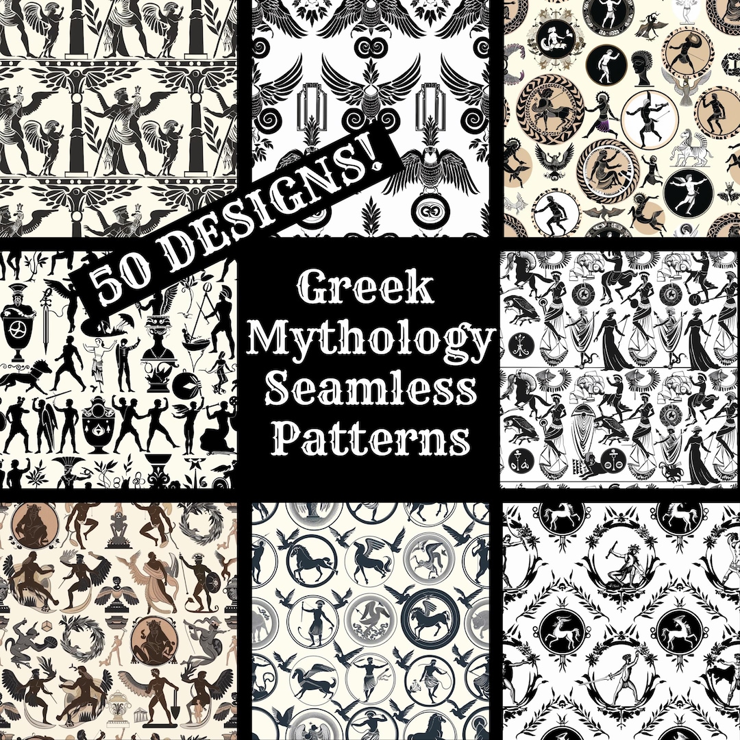 Greek Mythology Seamless Pattern: Scrapbook Paper (digital Download) - Etsy