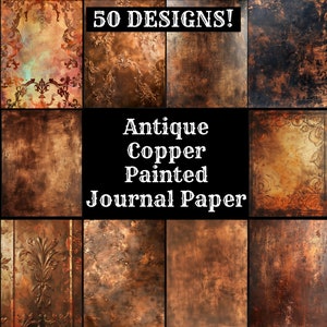 Antique Copper Painted Paper, Antique Copper Painted Printable Paper ...
