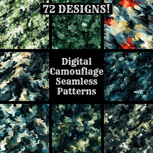 Digital Camouflage Seamless Digital Paper, Printable Scrapbook Paper ...