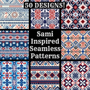 Sami Inspired Seamless Patterns: Scrapbook Paper (digital Download) - Etsy