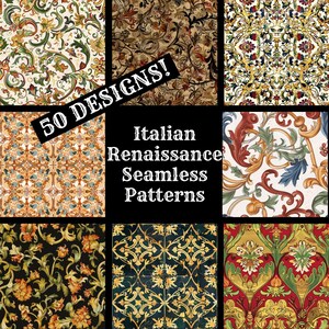 Italian Renaissance Seamless Digital Paper, Italian Renaissance ...