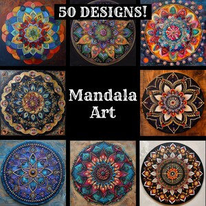 Mandala Art Paper, Mandala Art Printable Paper, Vintage Mandala Art ...