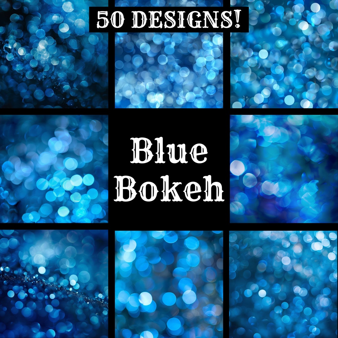 Blue Bokeh Digital Paper: High-resolution Scrapbook & Journal (digital ...