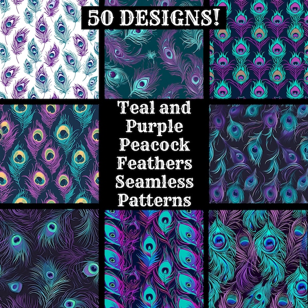 Purple Teal Peacock - Etsy