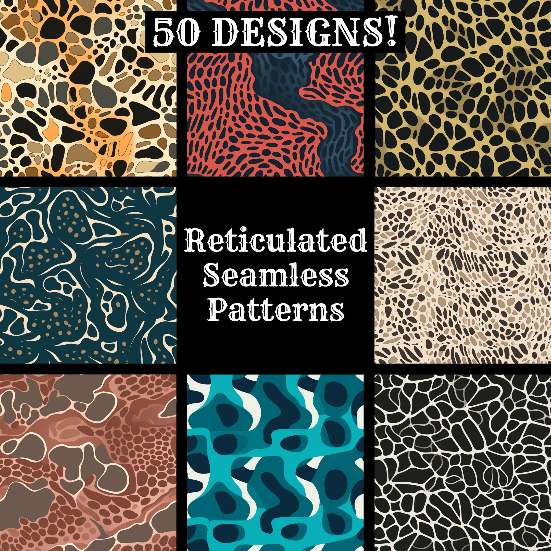 Reticulated Seamless Digital Paper, Printable Scrapbook Paper Seamless ...