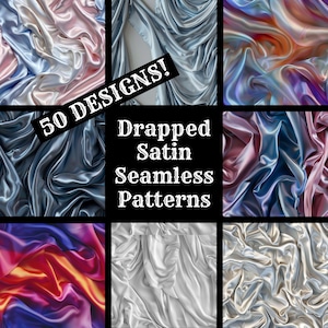Draped Satin Seamless Digital Paper, Draped Satin Printable Scrapbook ...