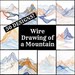 Mountain Wire Drawing: Vintage Journal Paper (digital Download) - Etsy