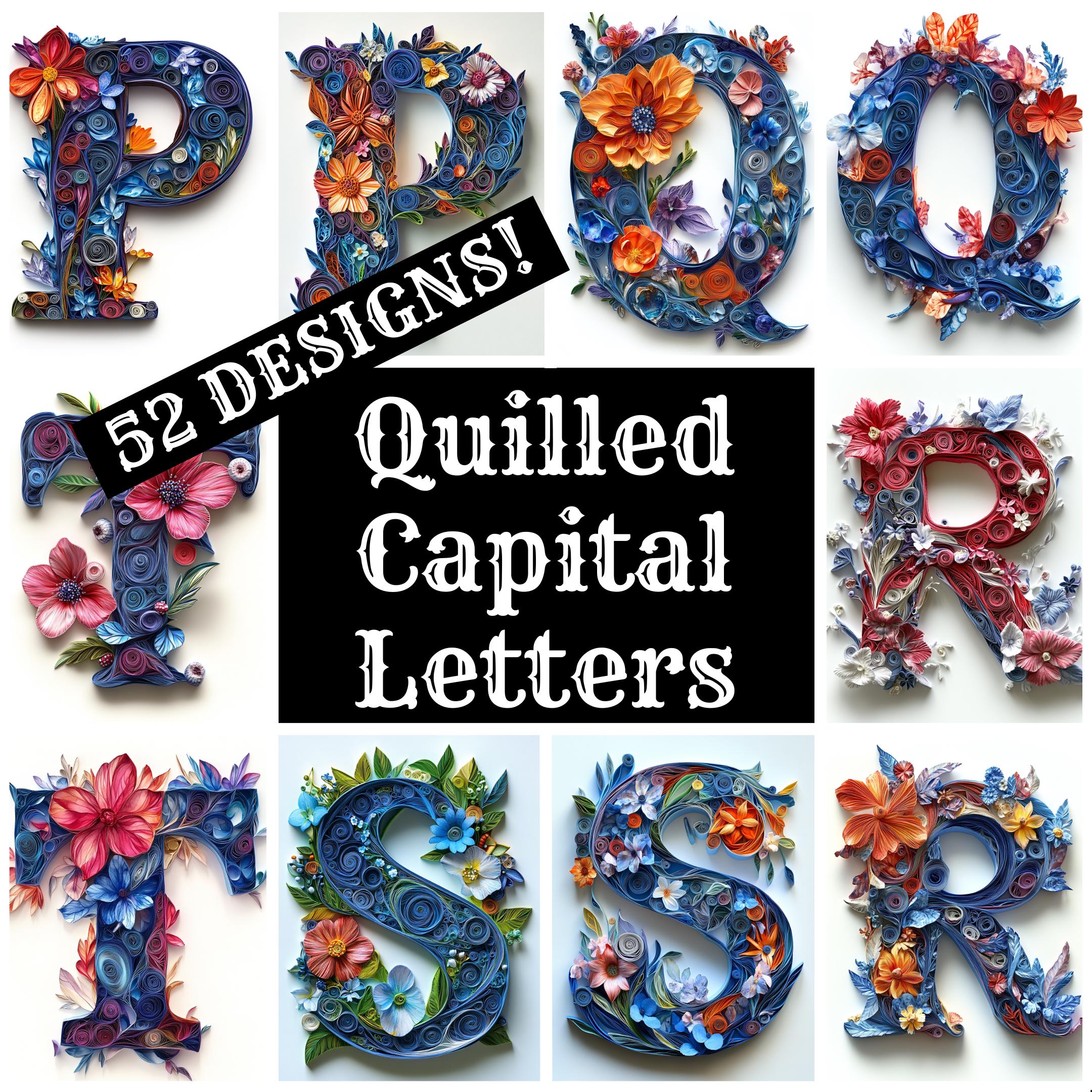 Quilled Capital Letters: Vintage Journal Paper (PNG Digital Download ...