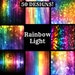 Rainbow Light Digital Paper: High-resolution Scrapbook & Journal ...