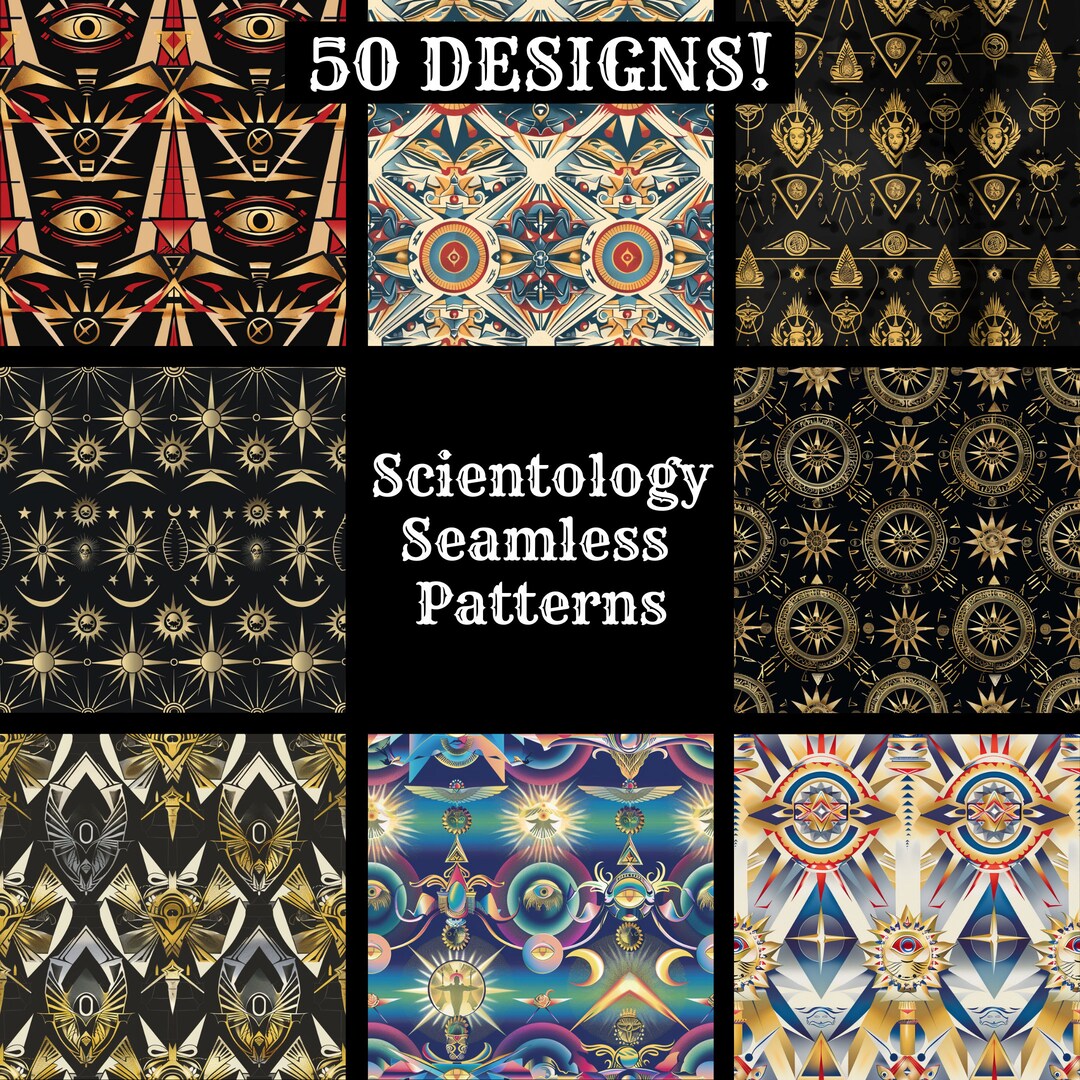 Scientology Seamless Digital Paper, Scientology Printable Scrapbook ...