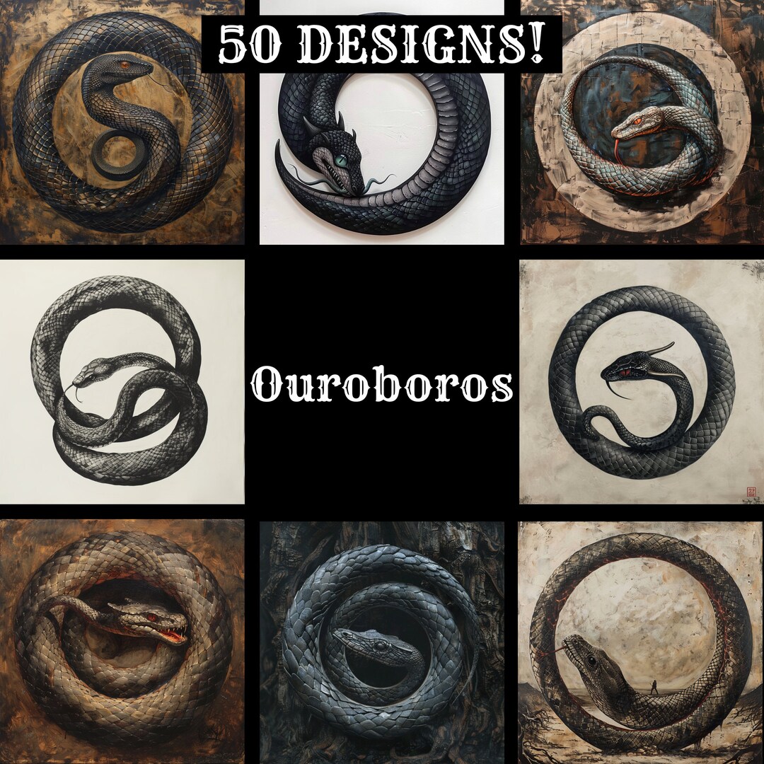 Ouroboros Paper, Ouroboros Printable Paper, Vintage Ouroboros ...