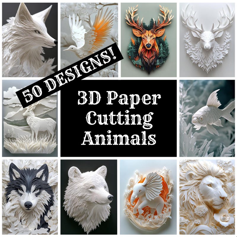 Animal Papercut - Etsy