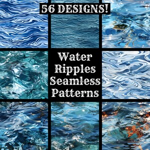 Water Ripples Seamless Digital Paper, Printable Scrapbook Paper ...