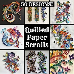 Quilled Paper Scrolls Paper, Quilled Paper Scrolls Printable Paper ...