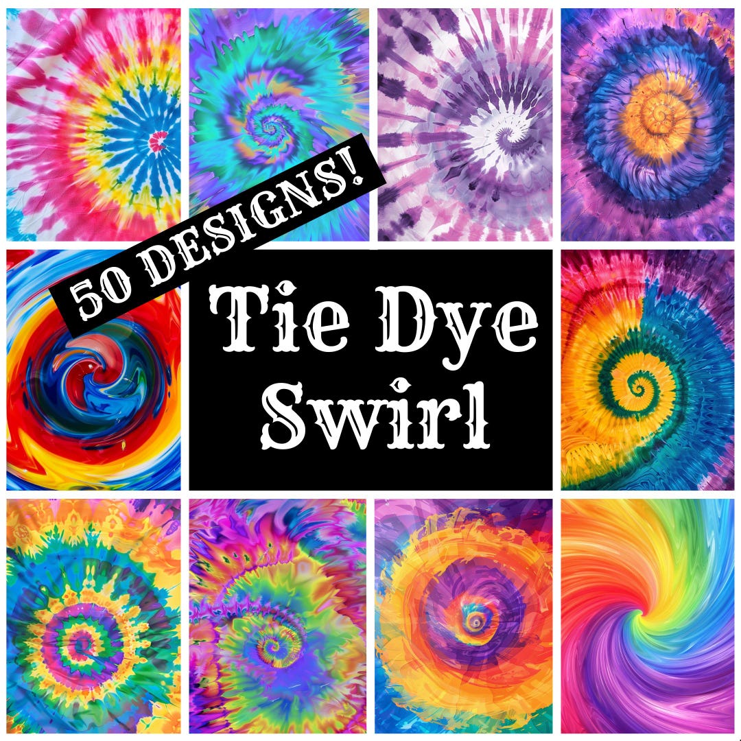 Tie Dye Swirl Digital Paper: Vintage Journal Inserts (PNG Download) - Etsy