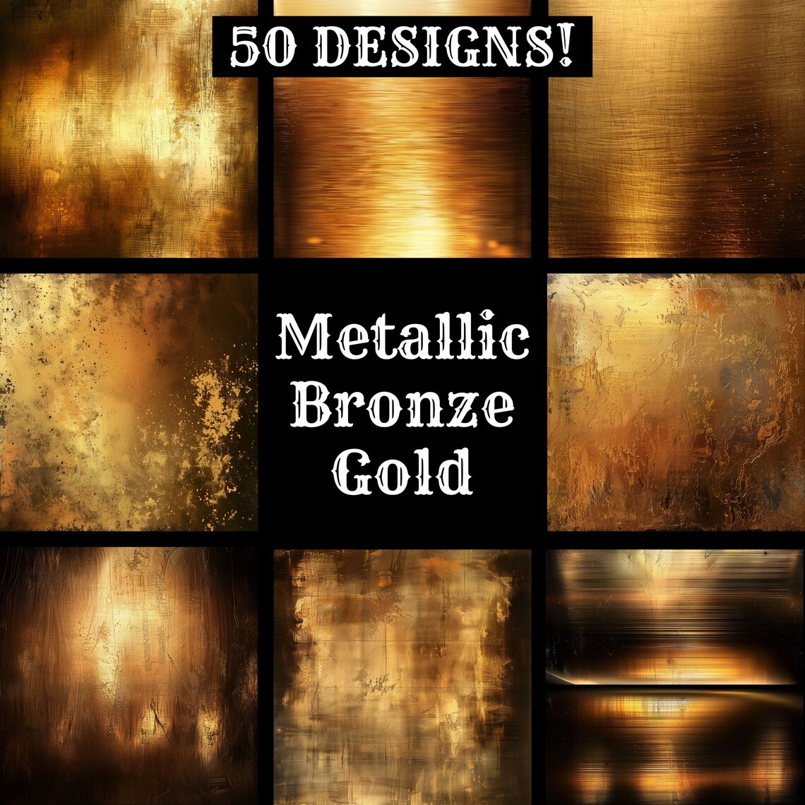 Metallic Bronze Gold Digital Paper: High-resolution Journaling (digital ...