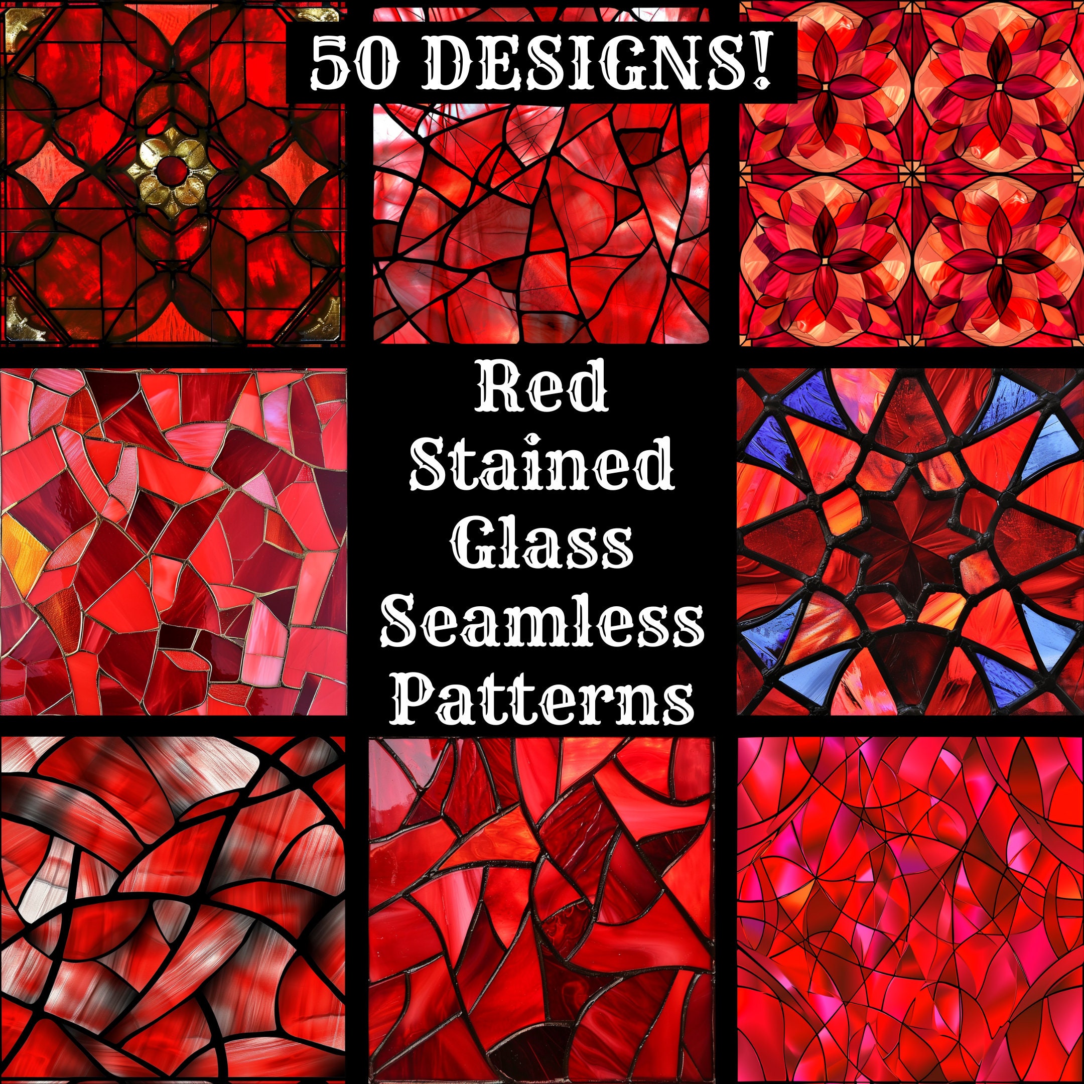 Red Stained Glass Texture