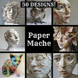 Paper Mache Paper, Paper Mache Printable Paper, Vintage Paper Mache ...