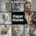 Paper Mache Paper, Paper Mache Printable Paper, Vintage Paper Mache ...