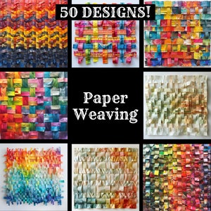 Paper Weaving Paper, Paper Weaving Printable Paper, Vintage Paper ...