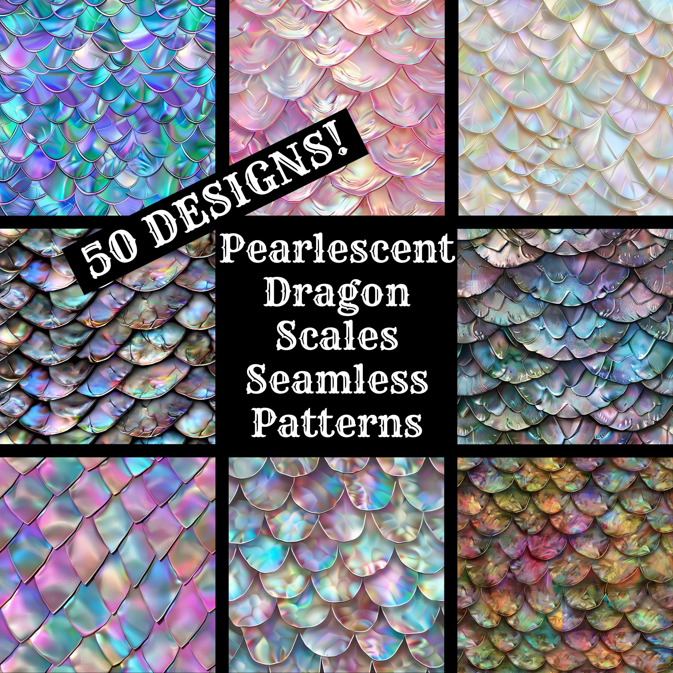 Pearlescent Dragon Scales Digital Paper, Seamless Scales for ...