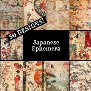 Japanese Ephemera Journal Paper, Japanese Ephemera Printable Paper ...