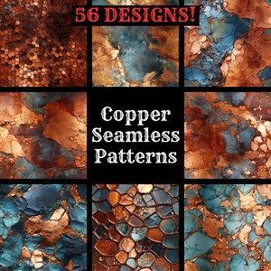 Copper Seamless Digital Paper, Printable Scrapbook Paper Seamless ...