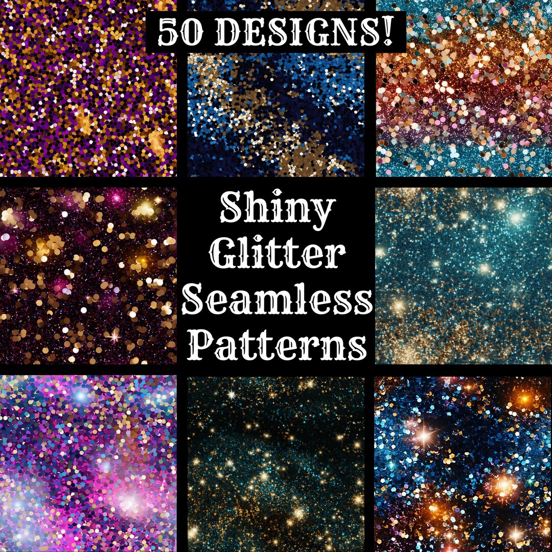 Shiny Glitter Seamless Digital Paper, Printable Scrapbook Paper ...