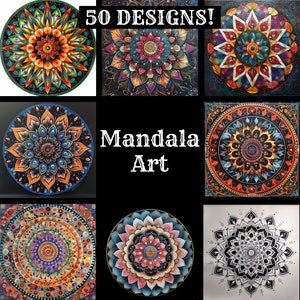 Mandala Art Paper, Mandala Art Printable Paper, Vintage Mandala Art ...