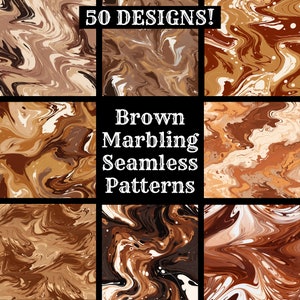 Brown Marbling Seamless Digital Paper, Printable Scrapbook Paper ...
