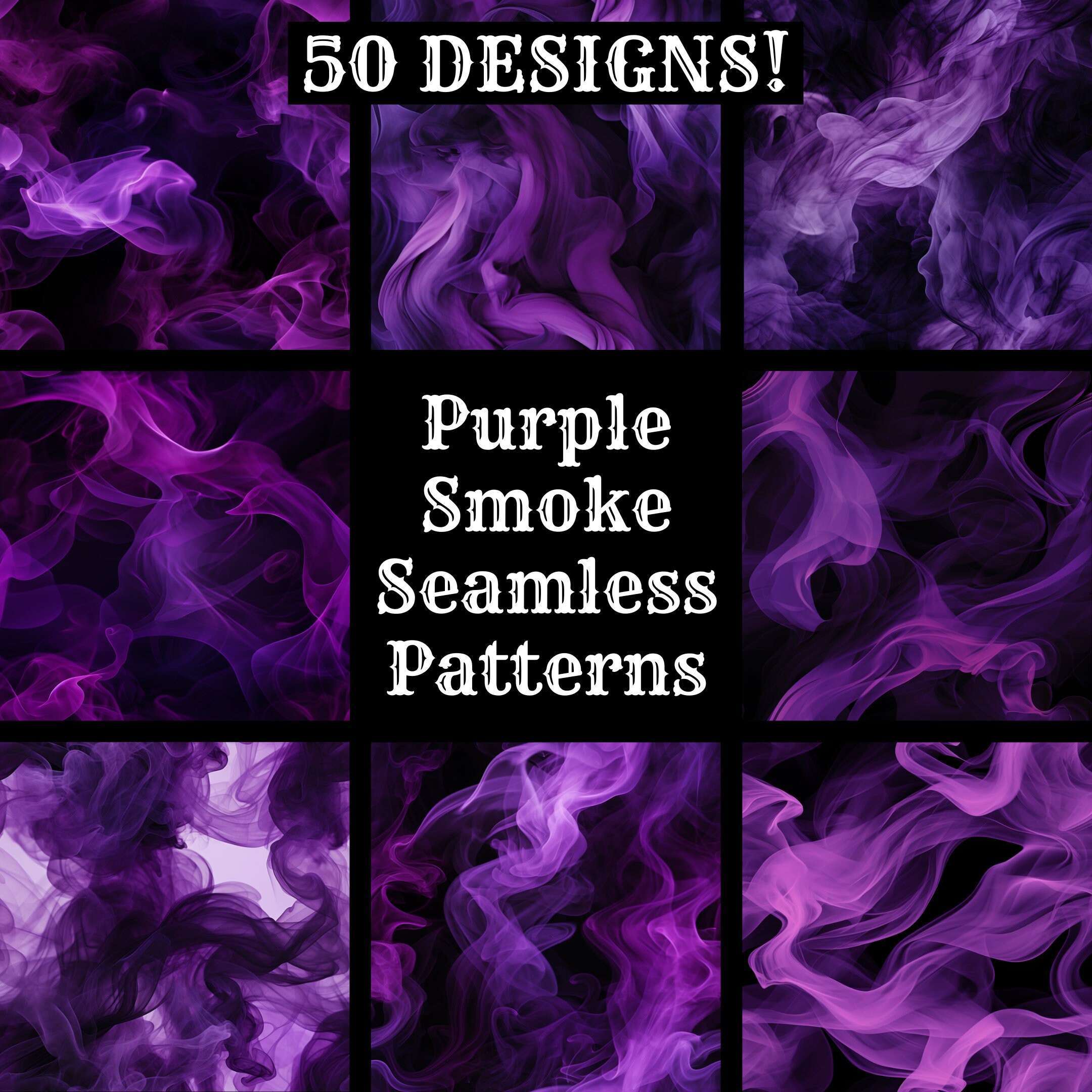 Purple Smoke Seamless Paper: Scrapbook Printable Textures (digital ...