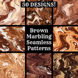 Brown Marbling Seamless Digital Paper, Printable Scrapbook Paper ...