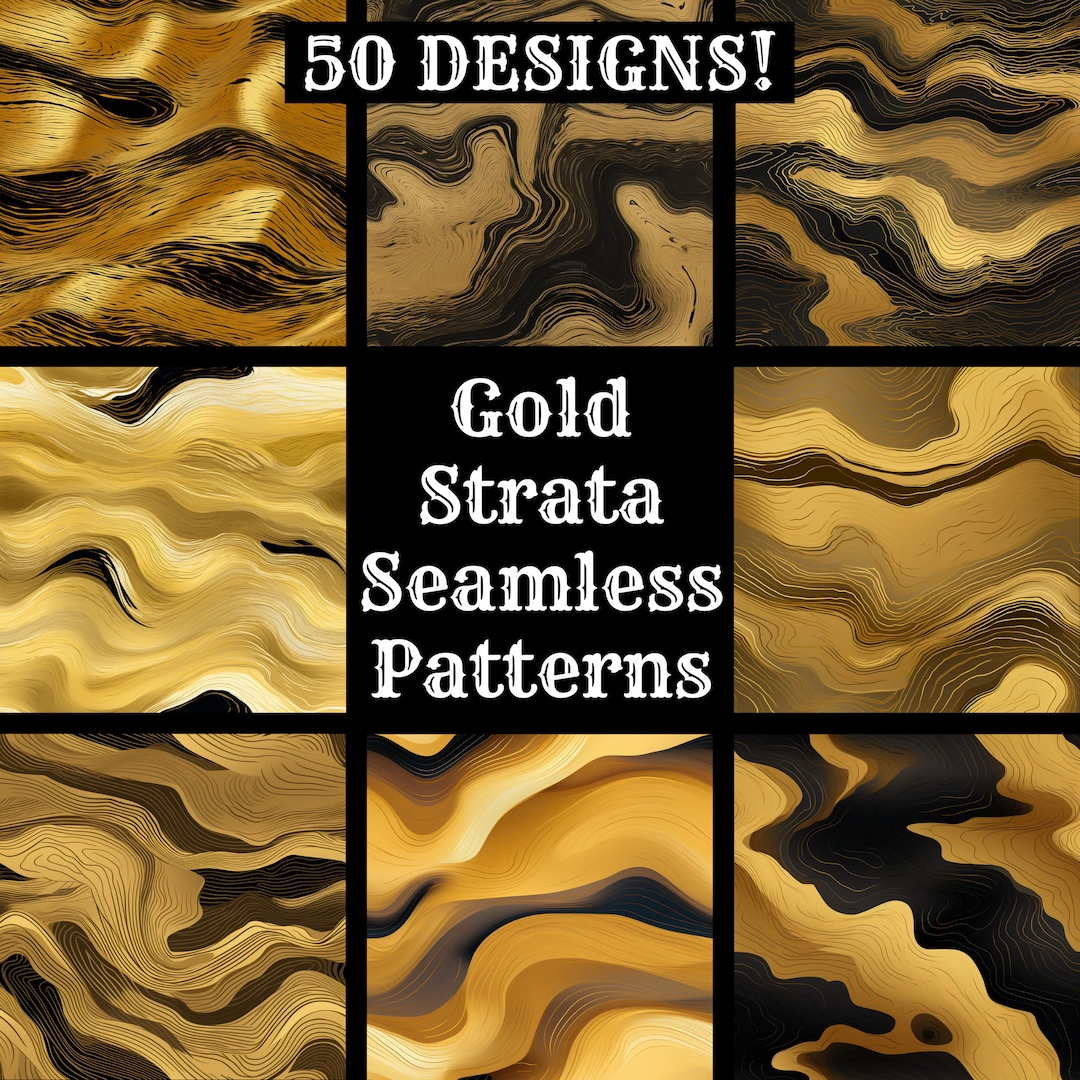Gold Strata Seamless Digital Paper, Printable Scrapbook Paper Seamless ...