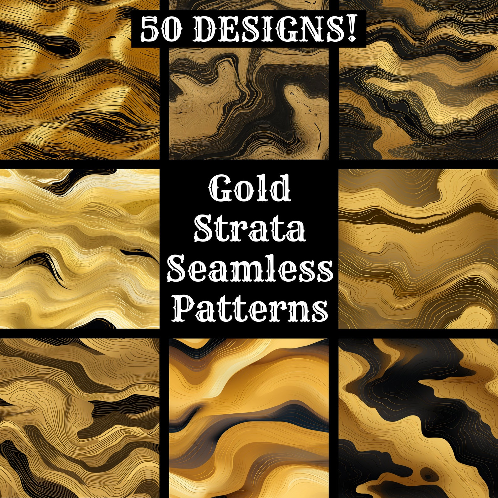 Gold Strata Seamless Digital Paper, Printable Scrapbook Paper Seamless ...