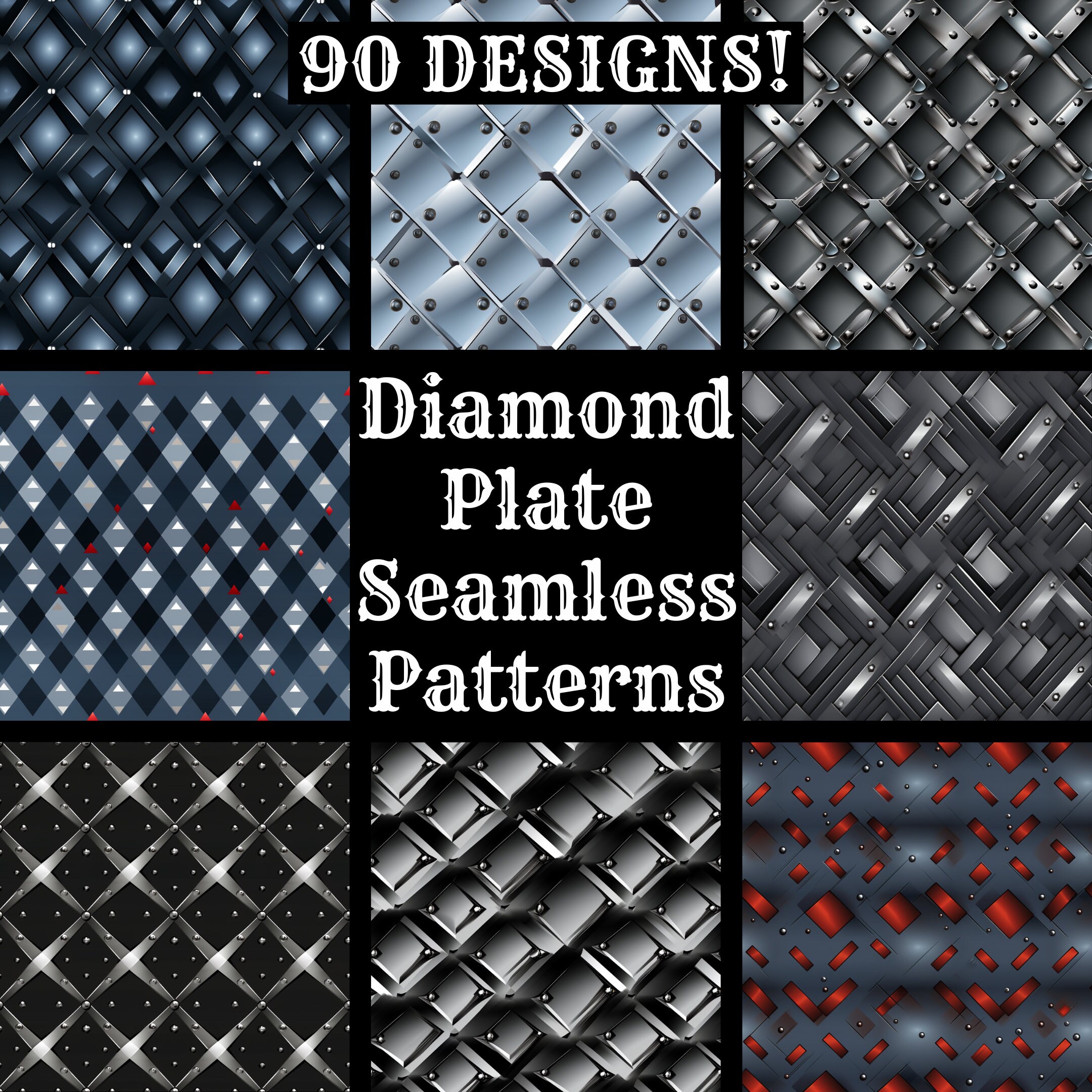 Diamond Plate Seamless Digital Paper, Printable Scrapbook Paper ...