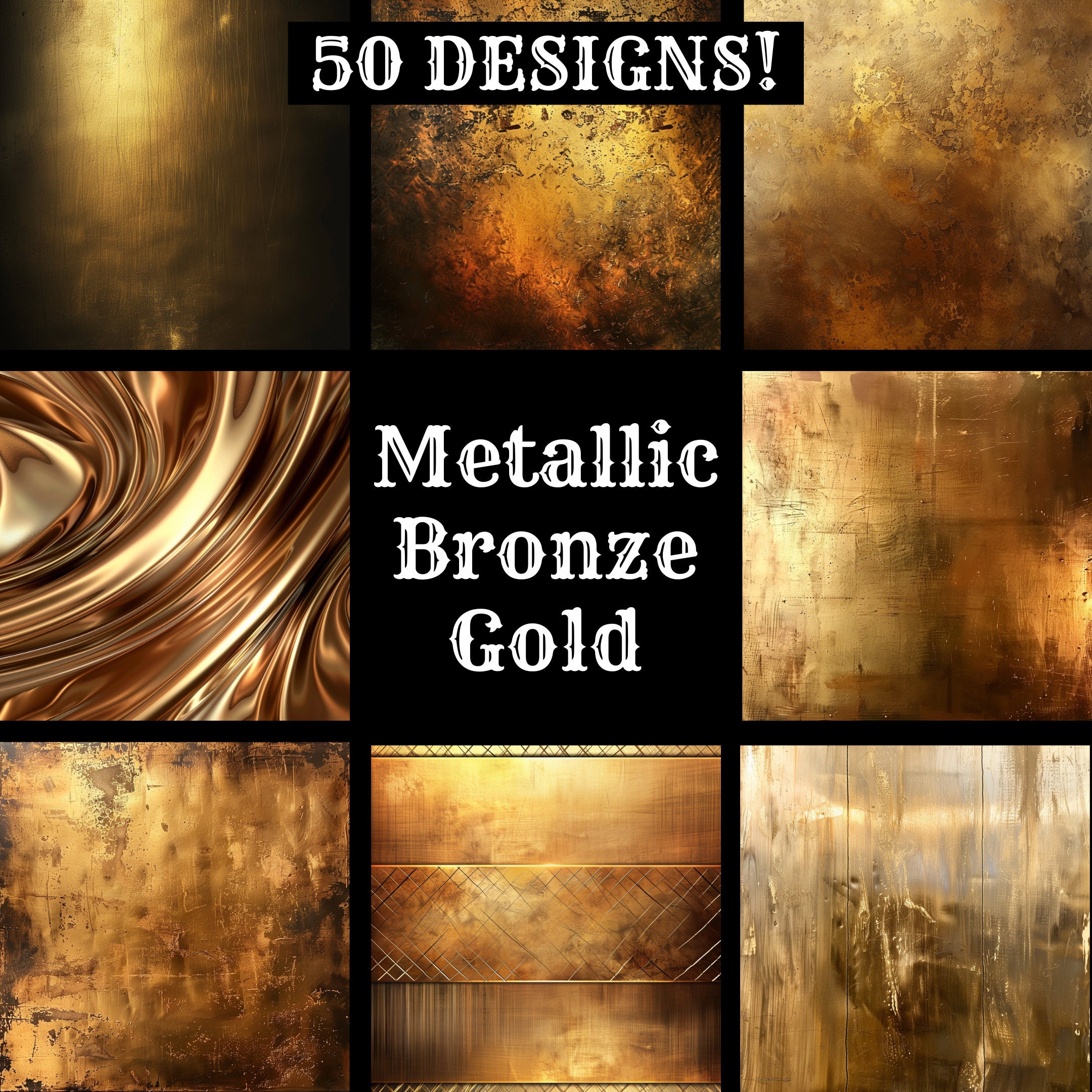 Metallic Bronze Gold Digital Paper: High-resolution Journaling (digital ...