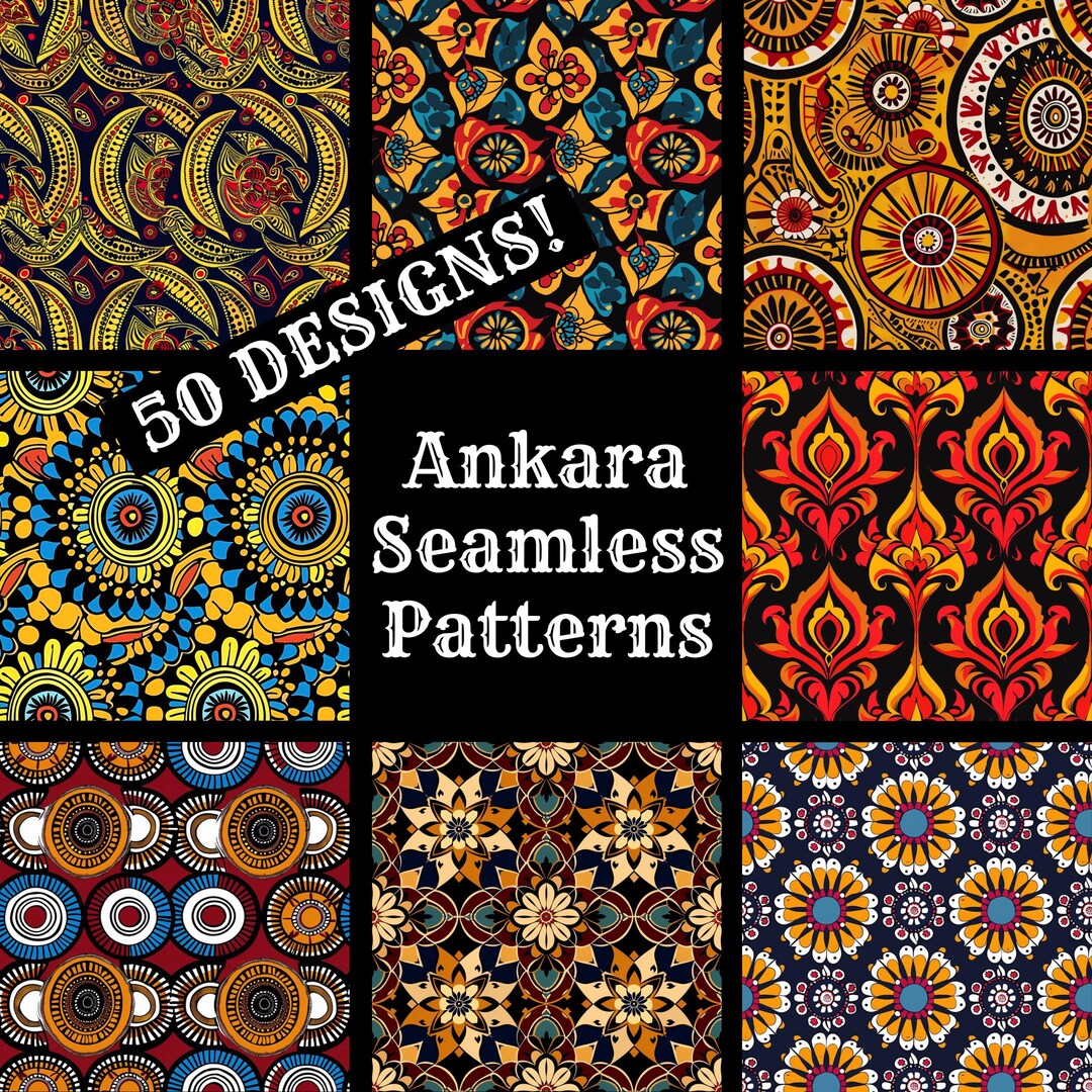 Ankara Seamless Patterns: 50 PNG Digital Papers (digital Download) - Etsy