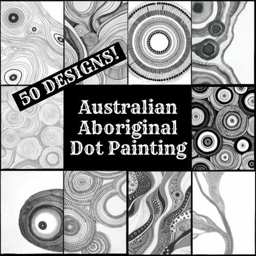 Aboriginal Dot Painting Paper: Vintage Journal Inserts (digital ...