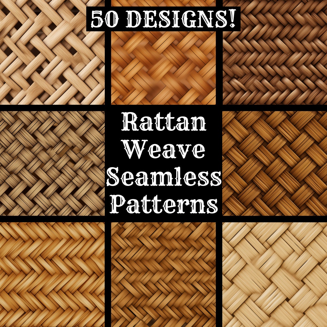 Rattan Weave Seamless Digital Paper, Printable Scrapbook Paper Seamless ...