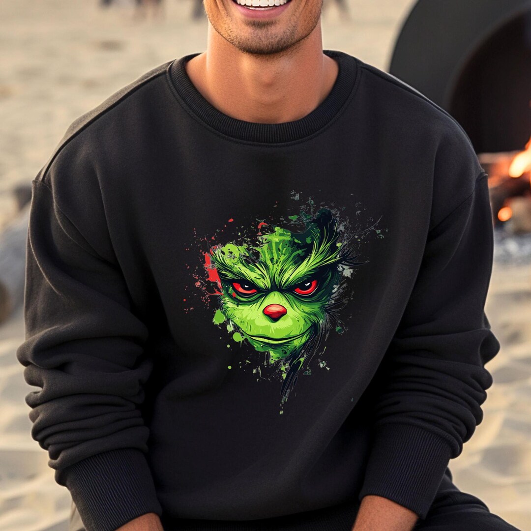 Evil Grinch Sweatshirt: Sinister Christmas Movie Sweater - Etsy