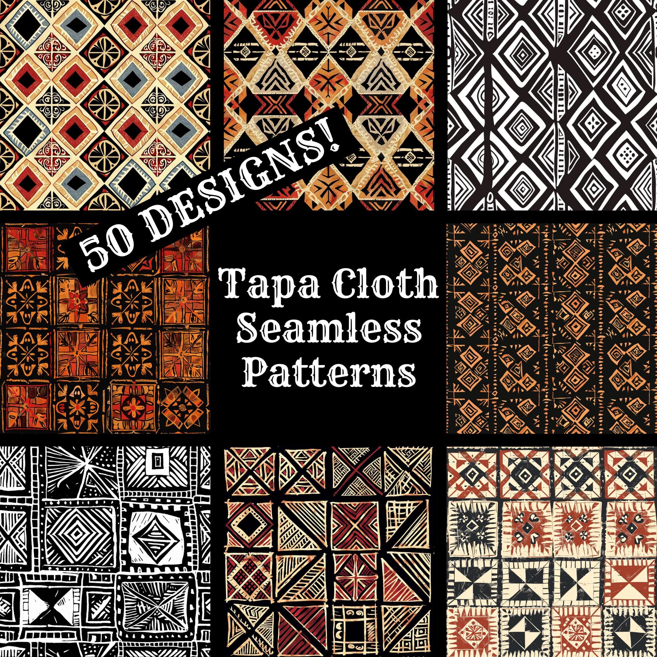 Tapa Cloth Seamless Patterns: Printable Scrapbook Paper (digital ...