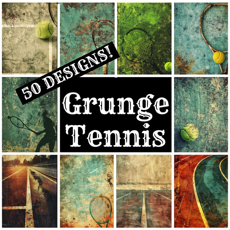 Tennis Digital Paper - Etsy