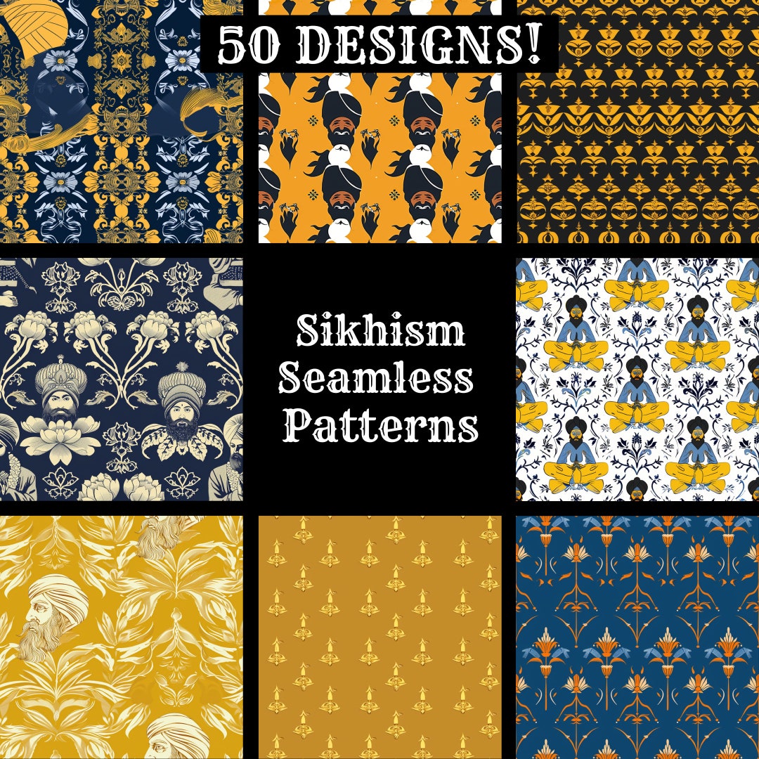 Sikhism Seamless Pattern: Printable Scrapbook Paper (digital Download ...