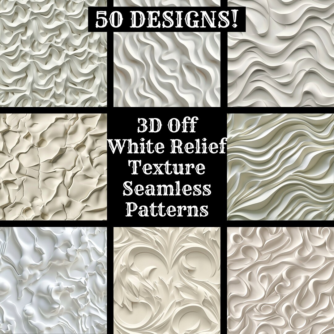 3D White Relief Texture Seamless Paper (digital Download) - Etsy UK