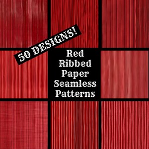 Red Ribbed Paper Seamless Digital Paper, Red Ribbed Paper Printable ...