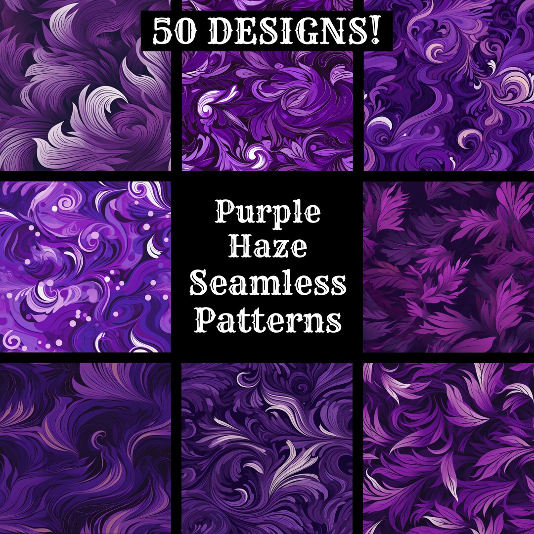 Purple Haze Seamless Digital Paper, Printable Scrapbook Paper Seamless ...